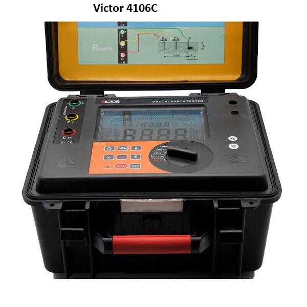 Thiết bị đo điện trở đất Victor 4106C - Minh Trí Vina