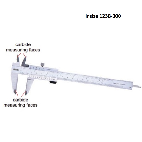 Thước cặp cơ mỏ carbide Insize 1238-300 - Minh Trí Vina